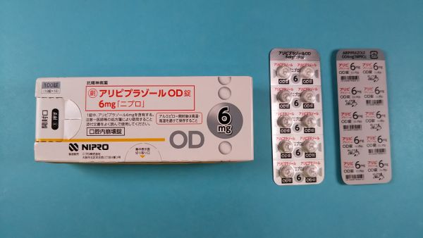 アリピプラゾールOD錠6mg「ニプロ」｜メディカルお薬.com【中央メディカルシステム株式会社】